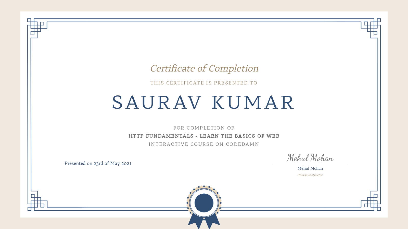 Saurav Kumar S Certification For Learn The Basics Of Web Internet Fundamentals Codedamn